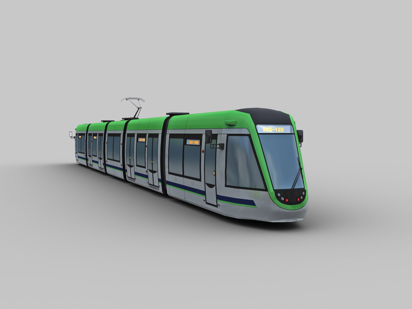 3D Low Poly Tram 13 - TurboSquid 1860628