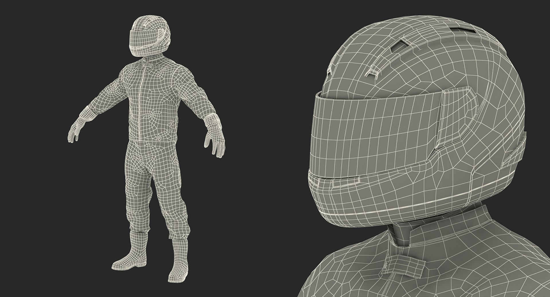 3D biker motorcycle rider man model - TurboSquid 1206576