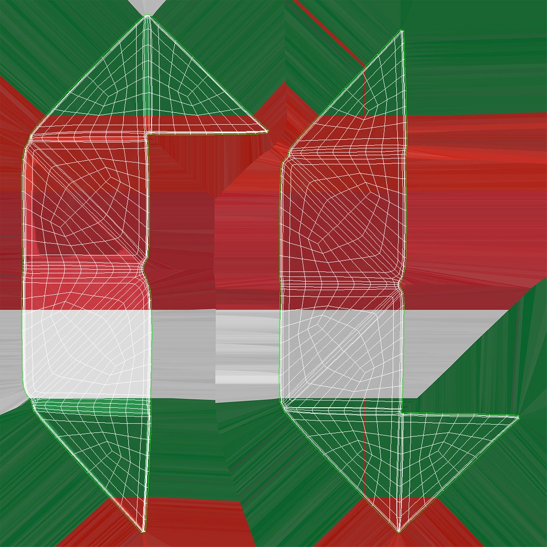 3D flag folded triangle italy model - TurboSquid 1567924