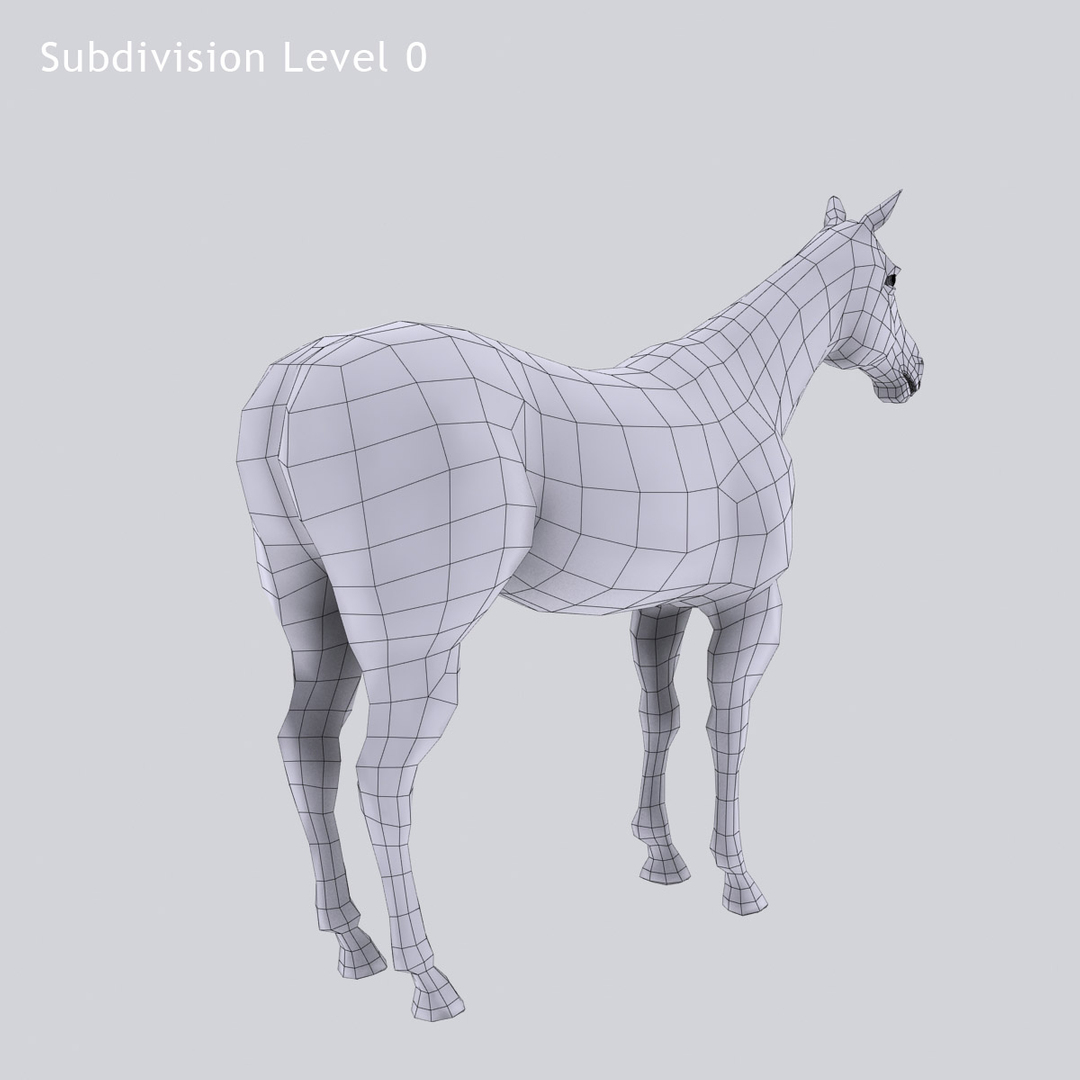 realistic horse 3d model