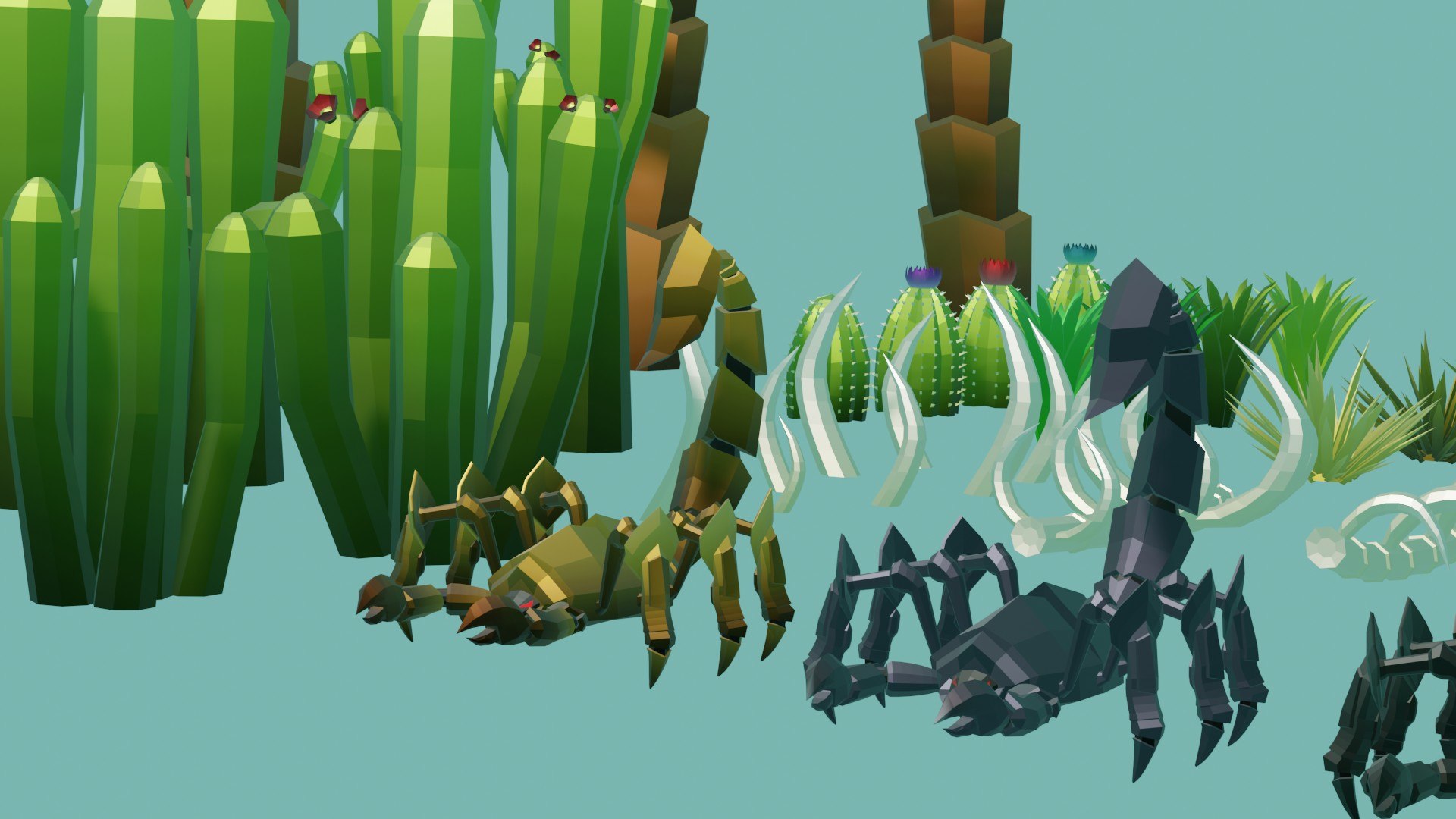 Low poly pack oasis desert 3D model - TurboSquid 1887749