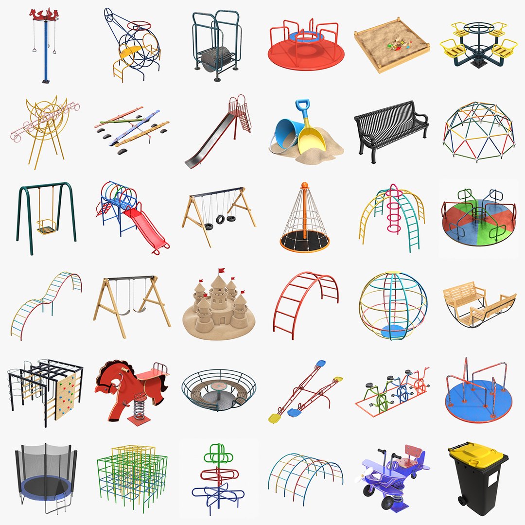 Large Playground Objects 3D Model - TurboSquid 2204389