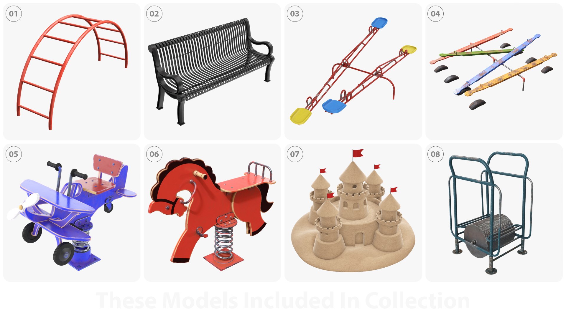 Large Playground Objects 3D Model - TurboSquid 2204389