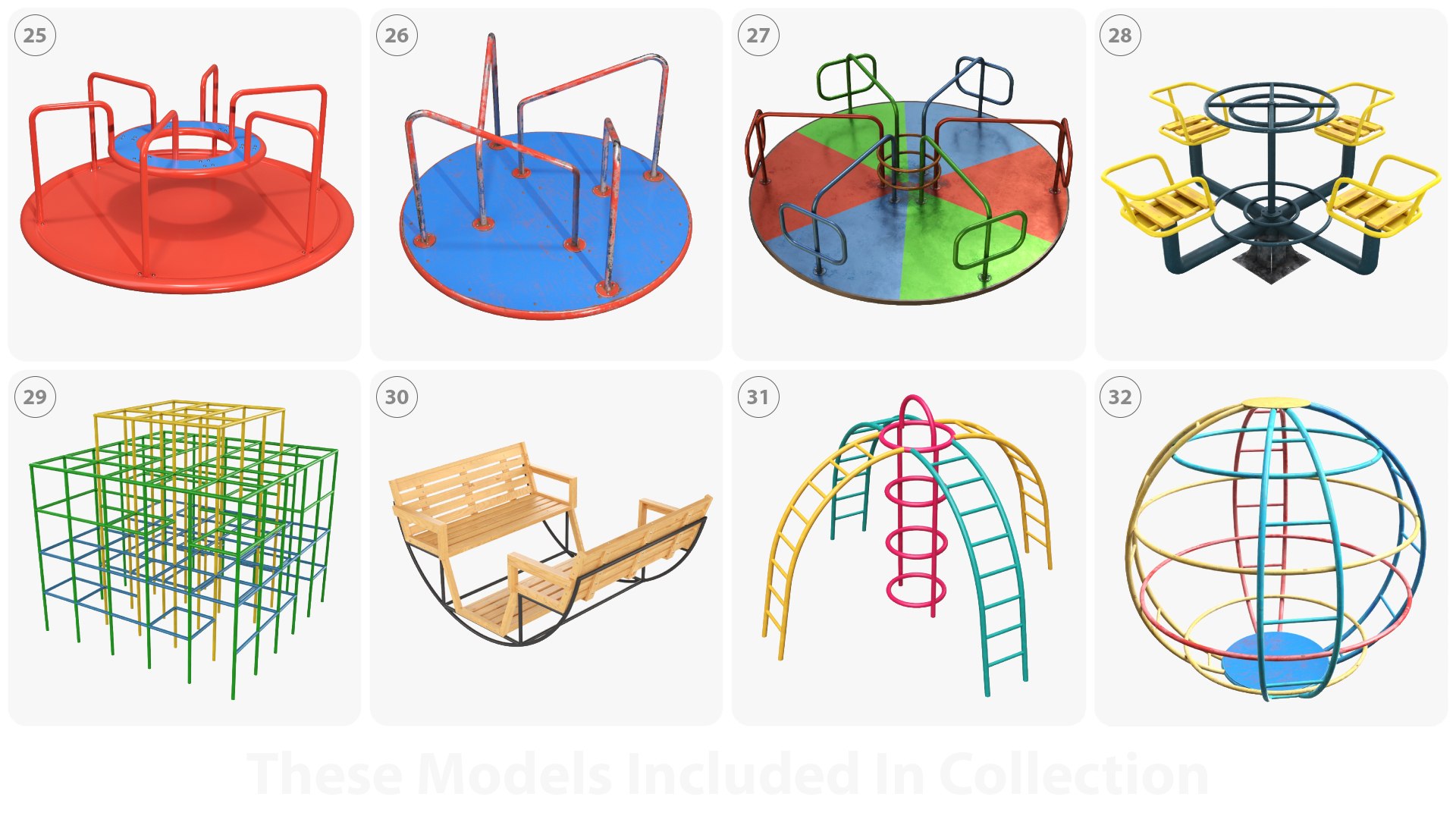 Large Playground Objects 3D Model - TurboSquid 2204389