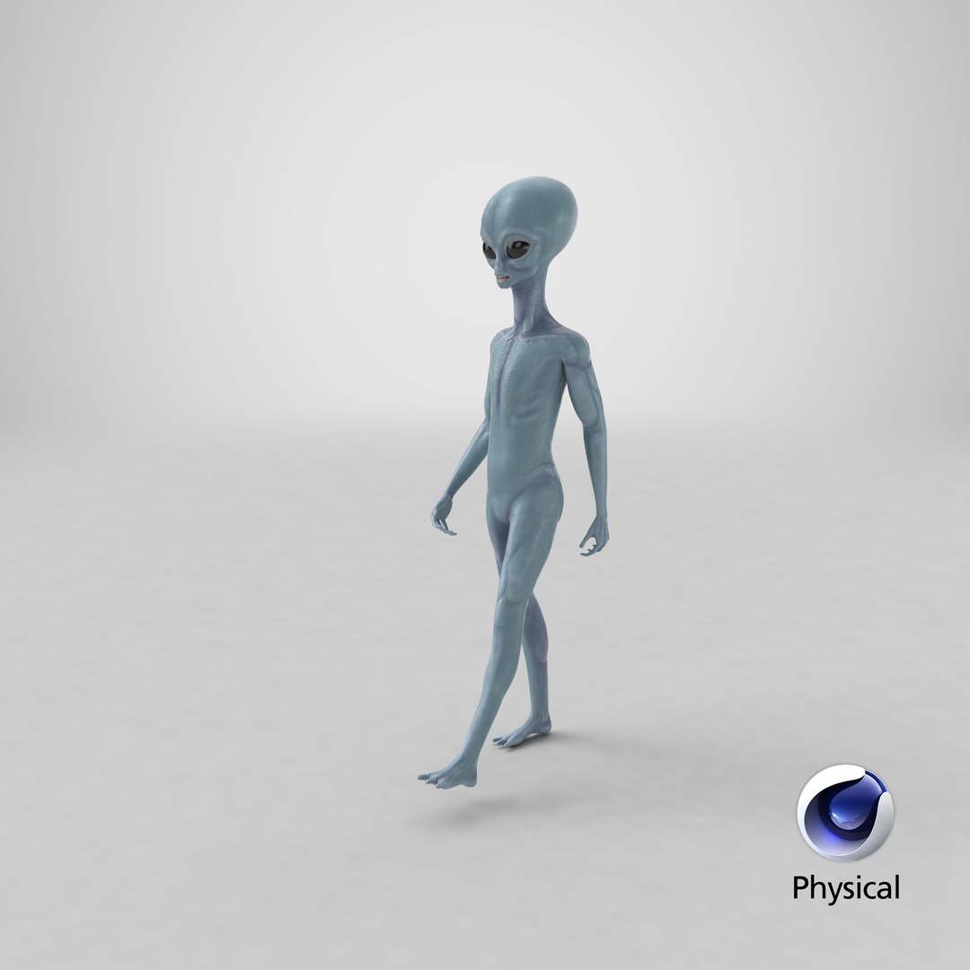 Space alien walking pose 3D model - TurboSquid 1604582