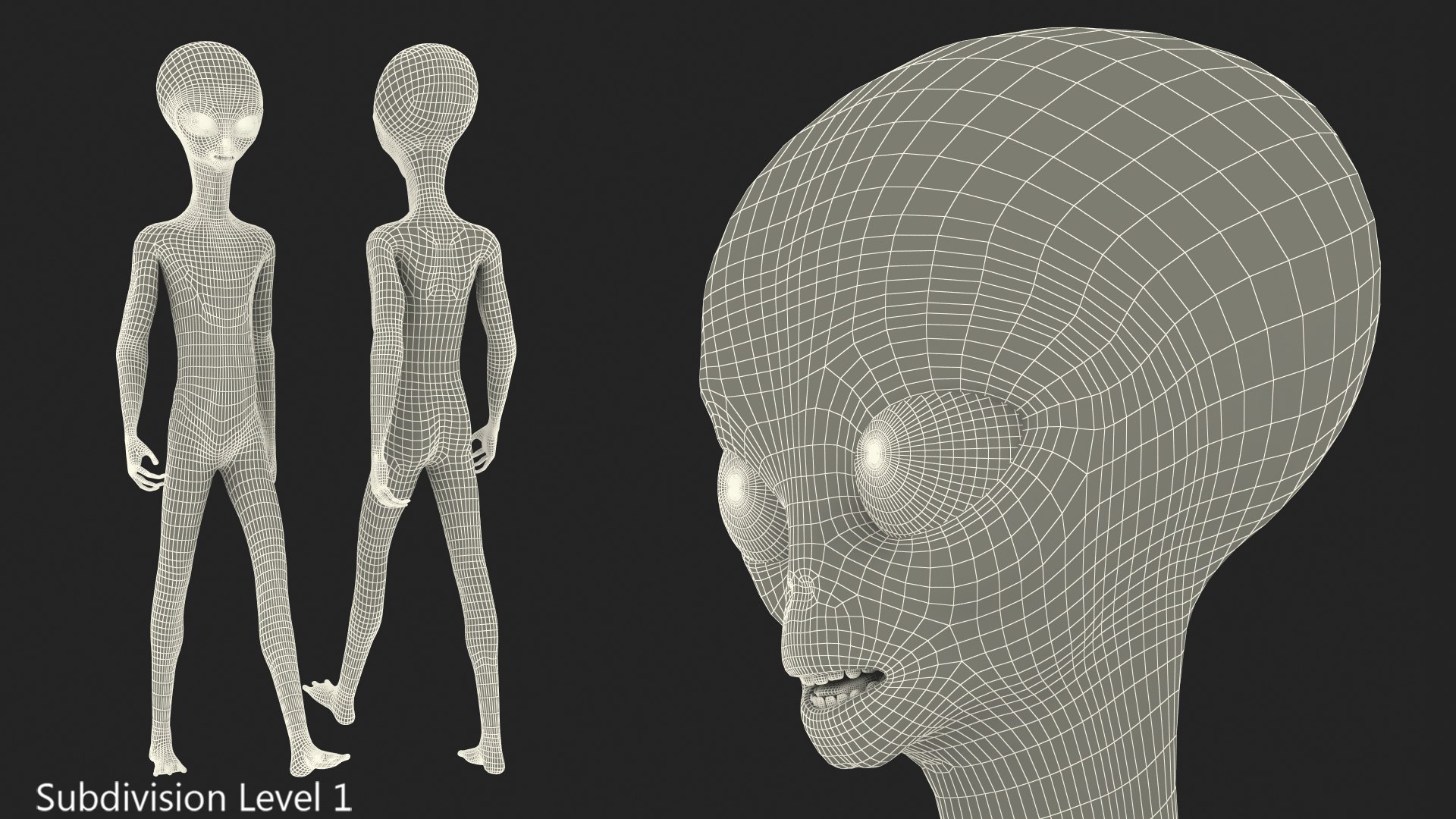 Space Alien Walking Pose 3D Model - TurboSquid 1604582