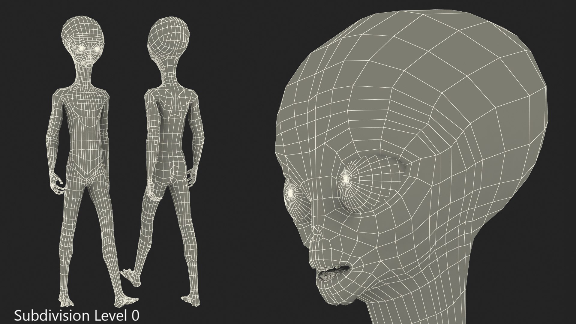 Space Alien Walking Pose 3D Model - TurboSquid 1604582