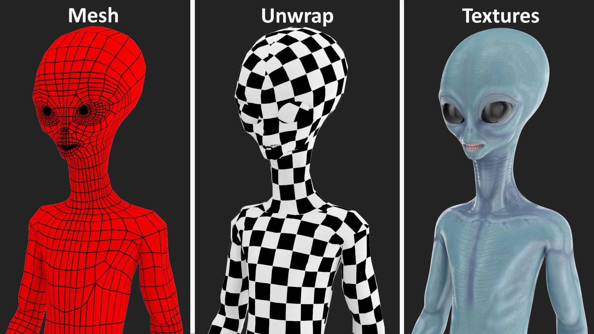 Space Alien Walking Pose 3D Model - TurboSquid 1604582