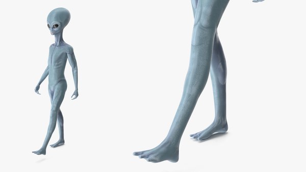 Space alien walking pose 3D model - TurboSquid 1604582