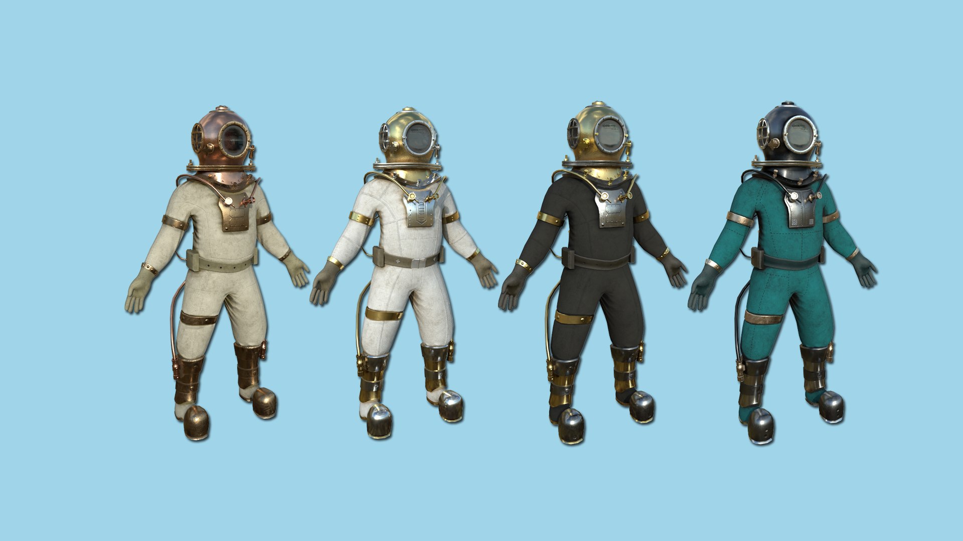 04 Diving Suits Collection - Character Design Fashion Model ...