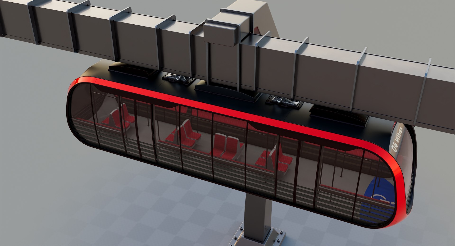 Autonomous Monorail 3D model - TurboSquid 1987053