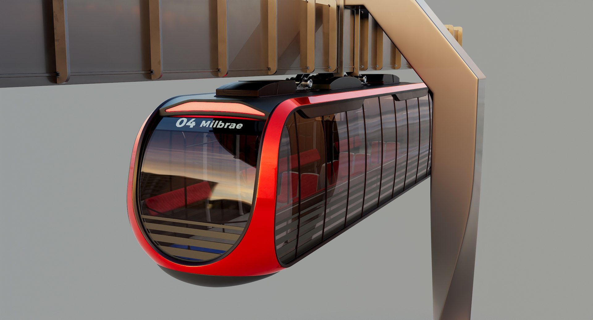Autonomous Monorail 3D Model - TurboSquid 1987053