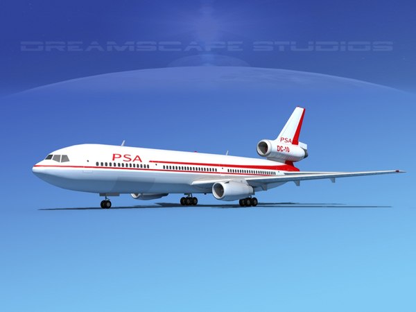 douglas dc-10 3d model