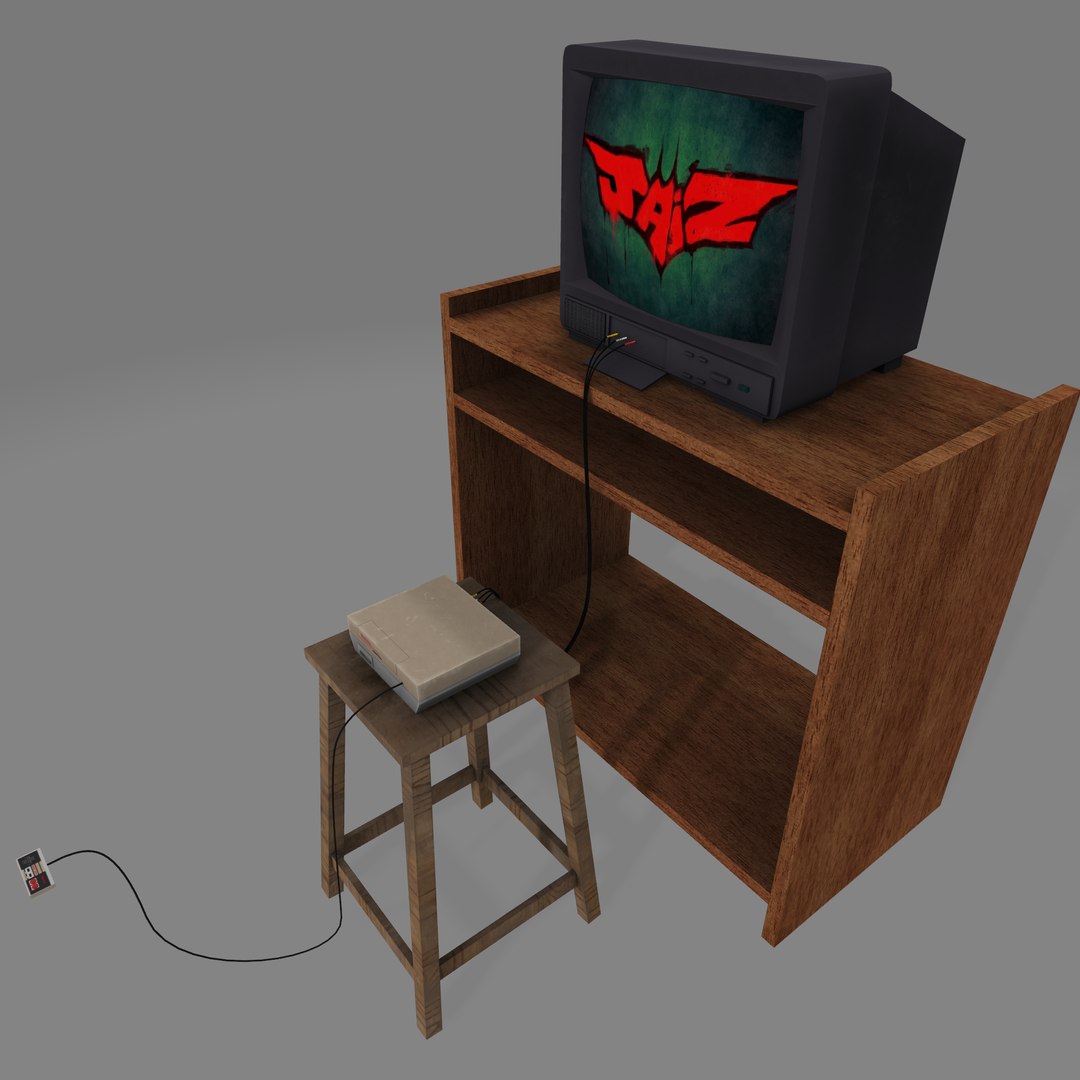 Vintage NES CRT TV Gaming Console 3D Model - TurboSquid 1883545