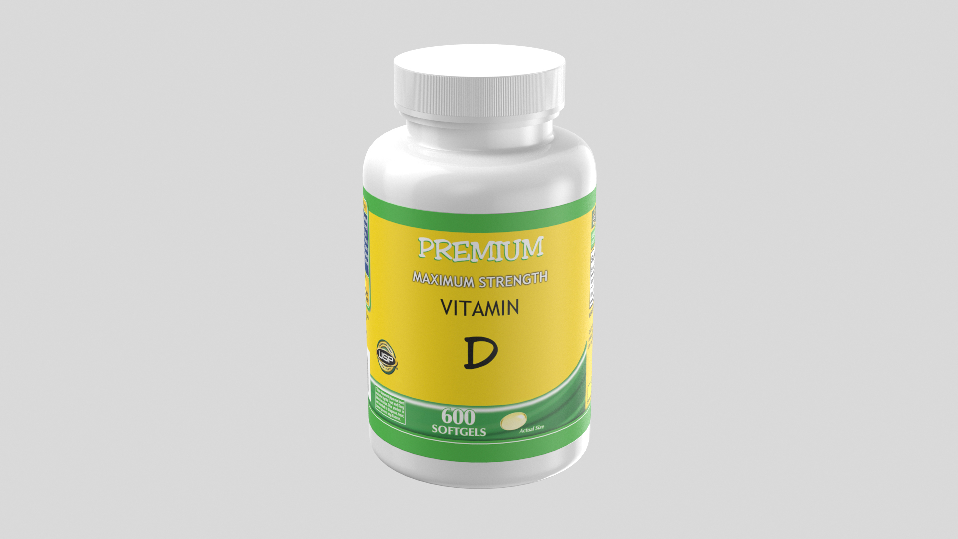 Vitamin D Bottle Model - TurboSquid 1835448