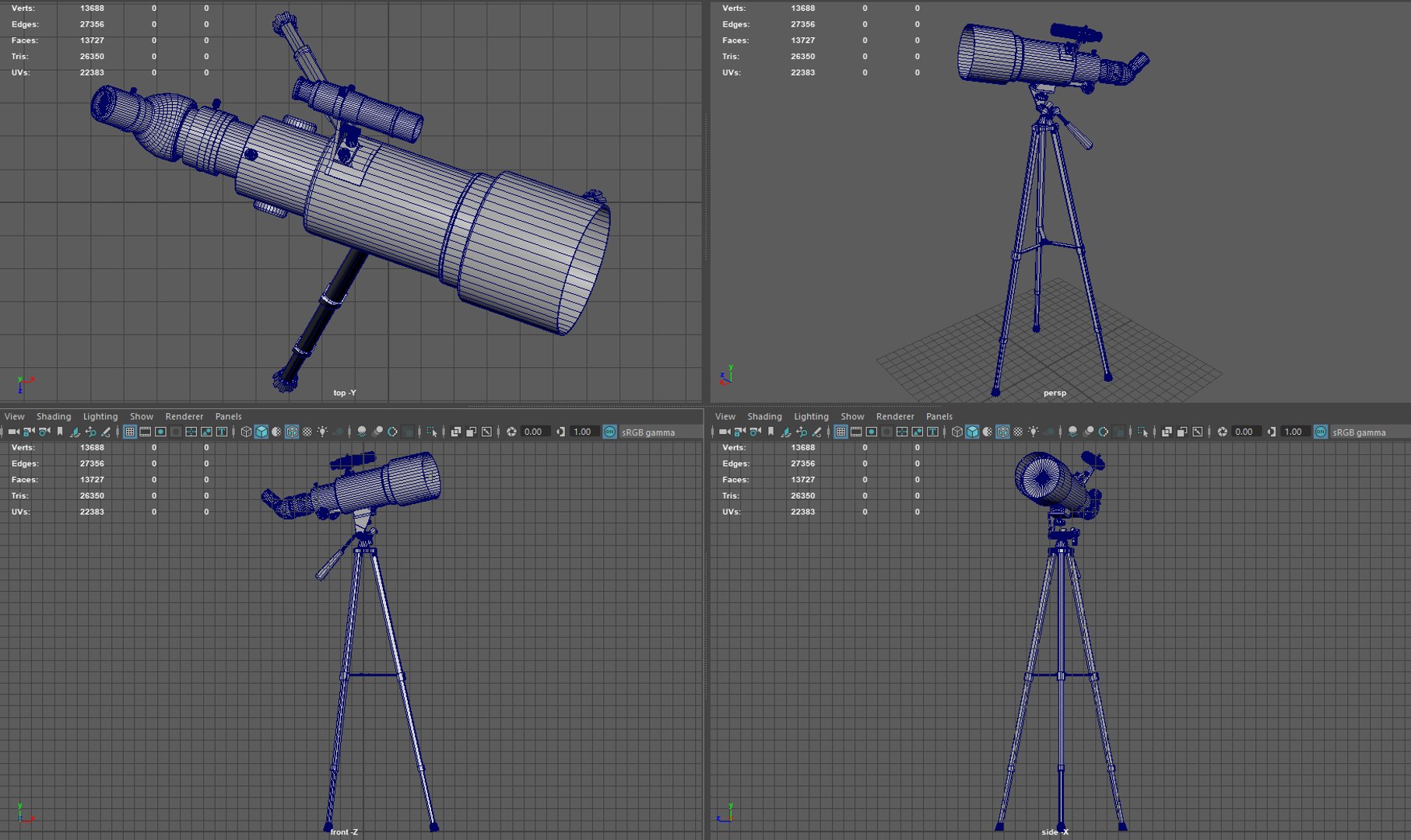 Modern Telescope model - TurboSquid 1996580