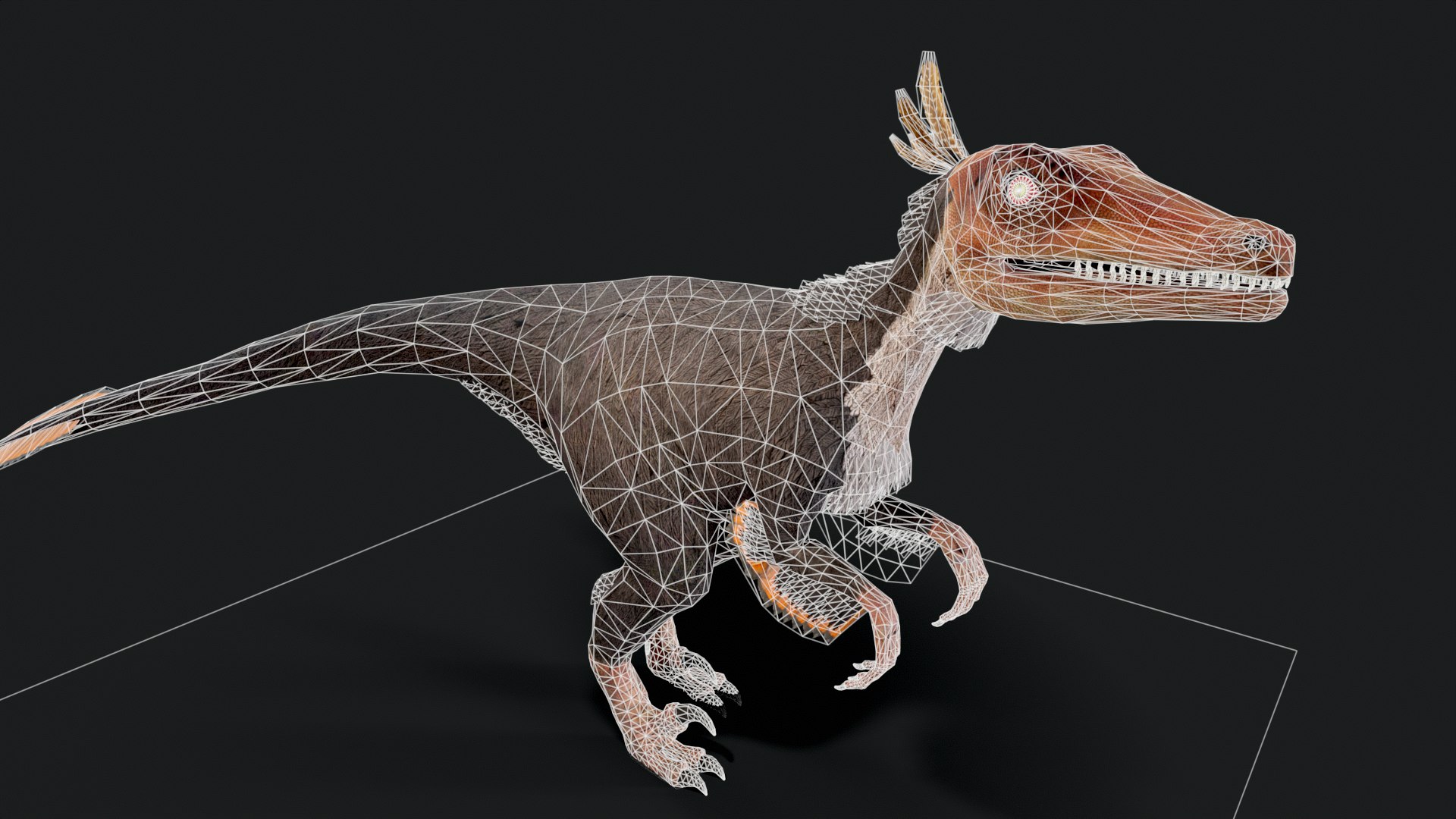 3D Velociraptor Dinosaur Low Poly Model - TurboSquid 2240374
