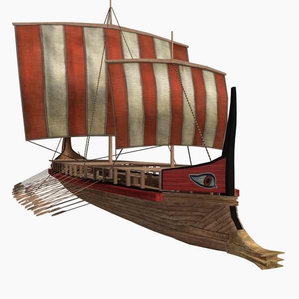 greek ship 3d model