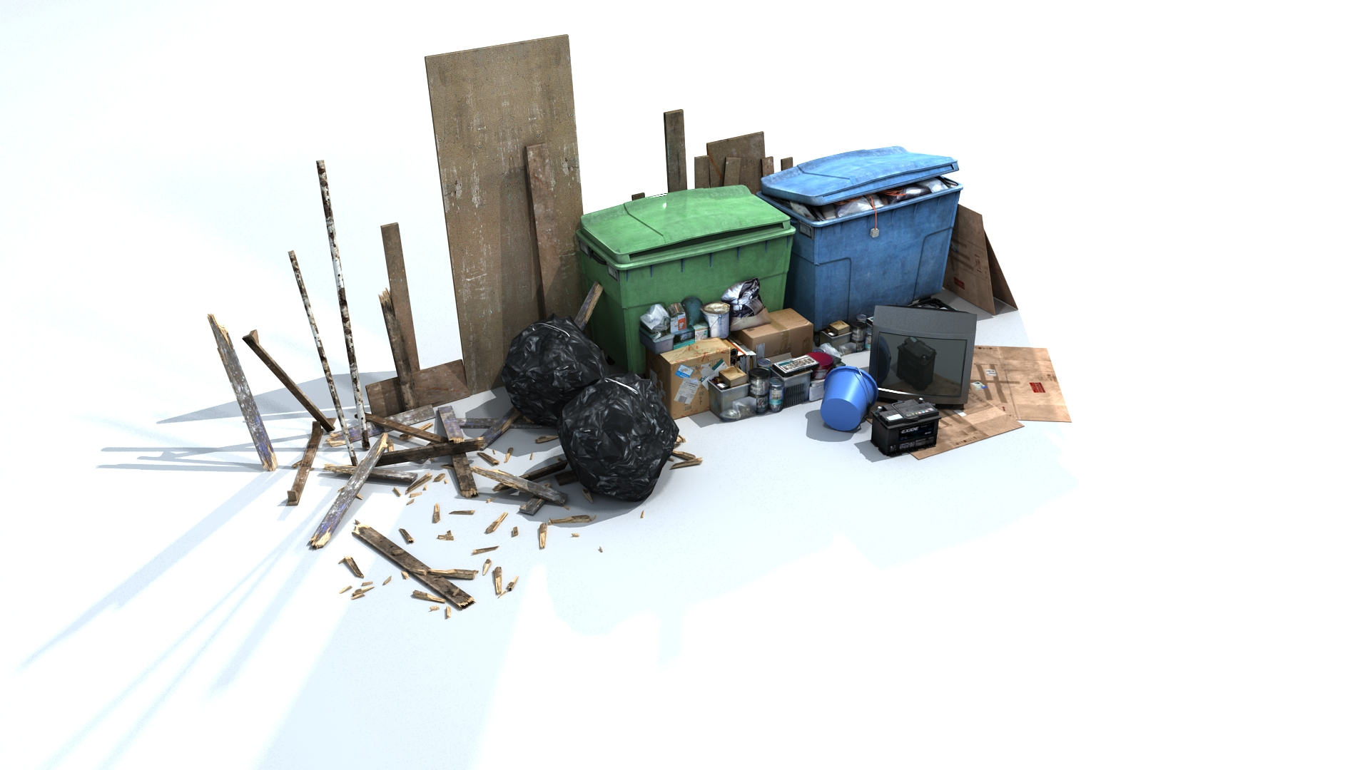 Bins Waste Collections 3d Model