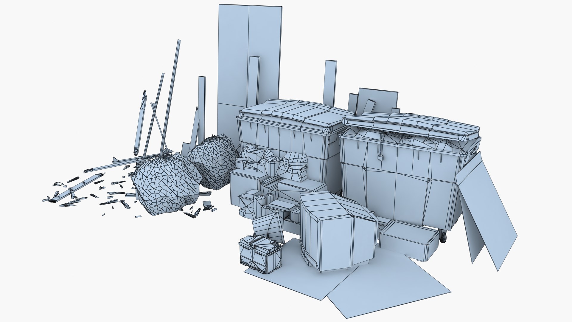 Bins Waste Collections 3d Model