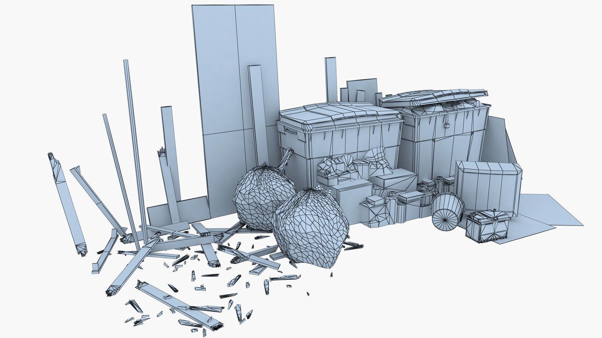Bins Waste Collections 3d Model