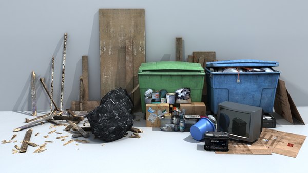 bins waste collections 3d model