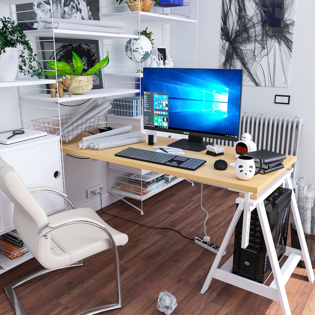 3D ikea work space furniture model - TurboSquid 1378256