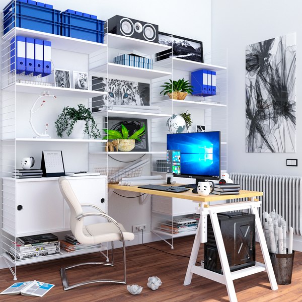 modelo 3d Juego de muebles IKEA Work Space - TurboSquid 1378256
