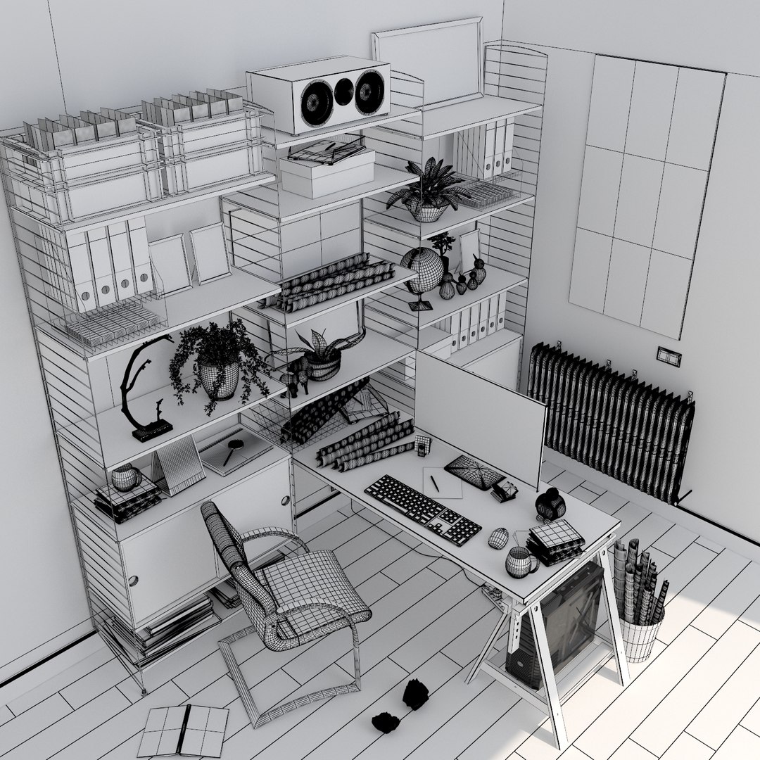 3D ikea work space furniture model - TurboSquid 1378256