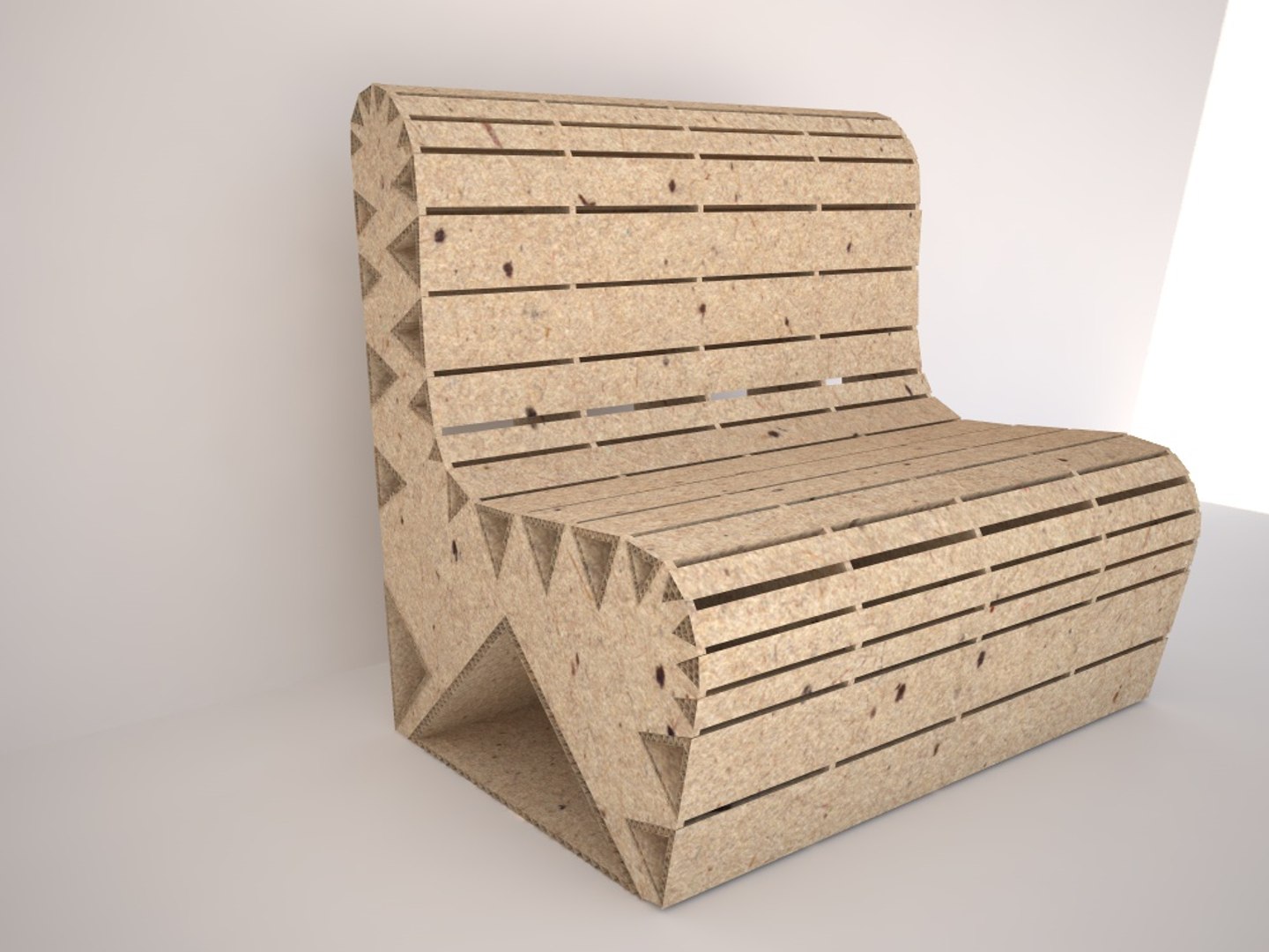 Paperboard bench 3D model - TurboSquid 1223743