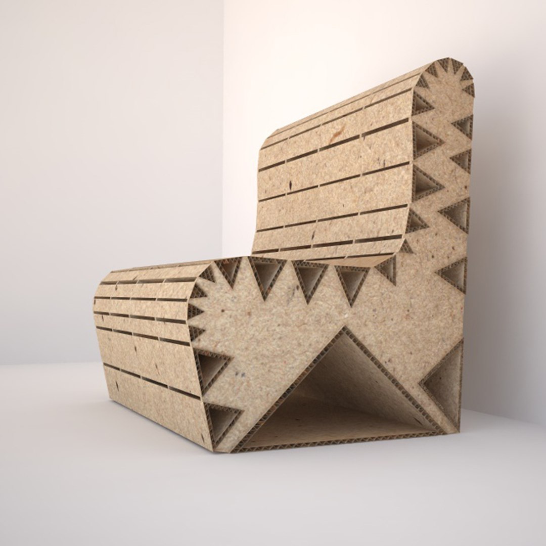 Paperboard bench 3D model - TurboSquid 1223743