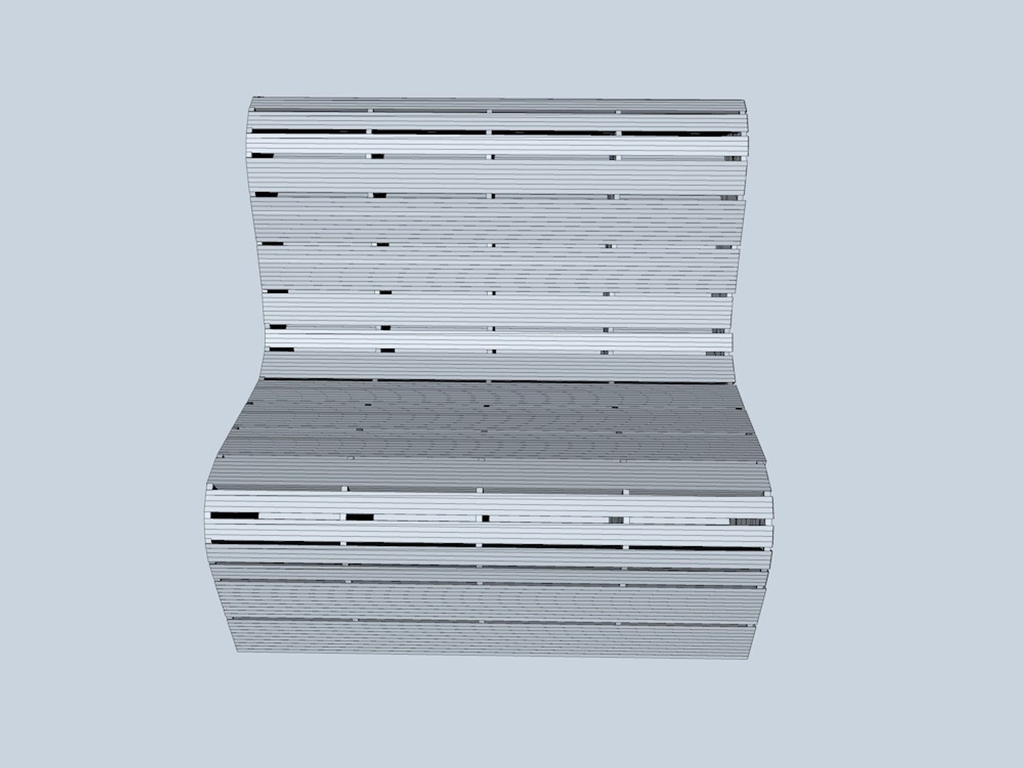 Paperboard bench 3D model - TurboSquid 1223743
