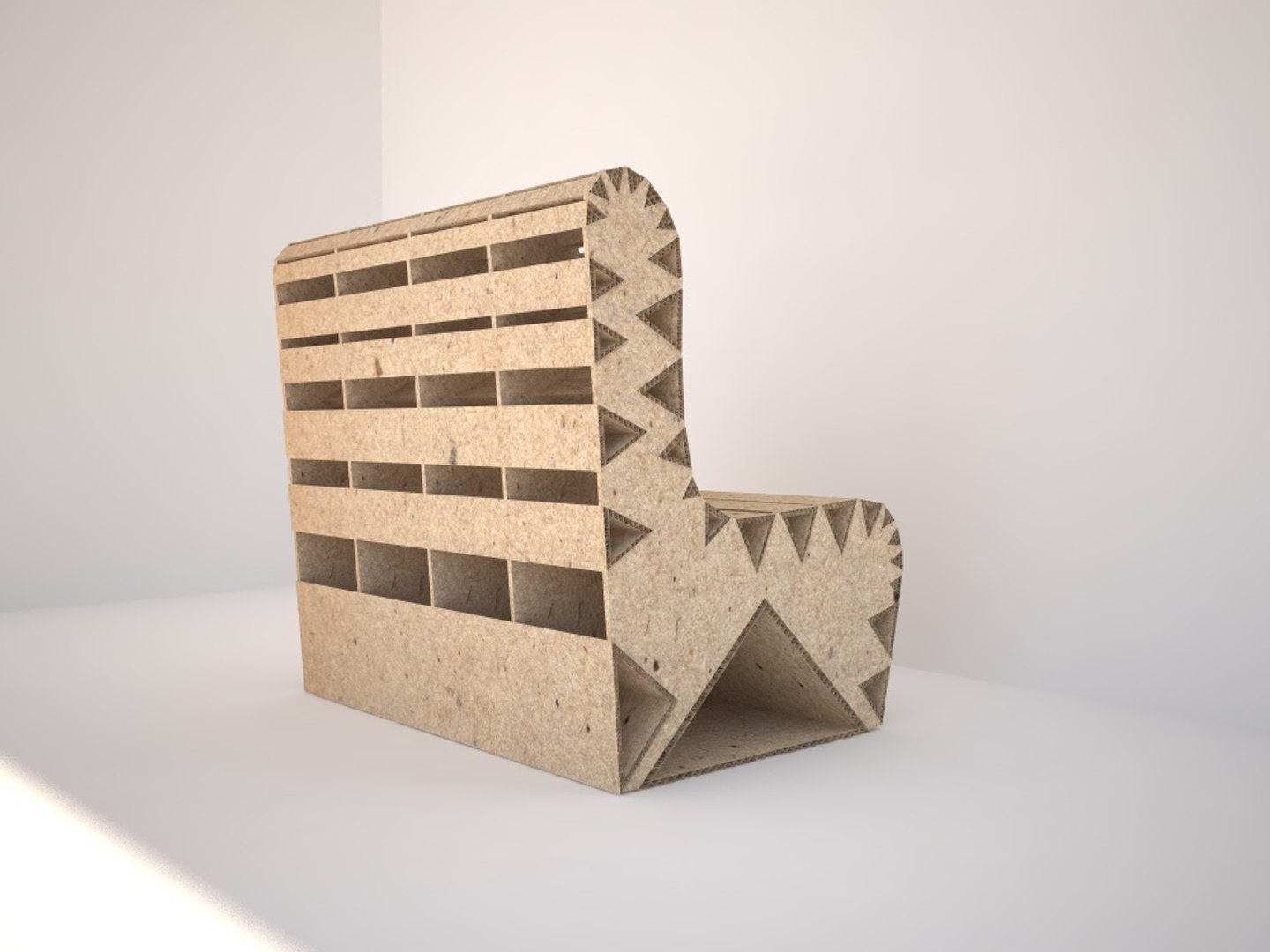 Paperboard bench 3D model - TurboSquid 1223743
