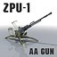 3d model zpu-1 gun afghanistan libya