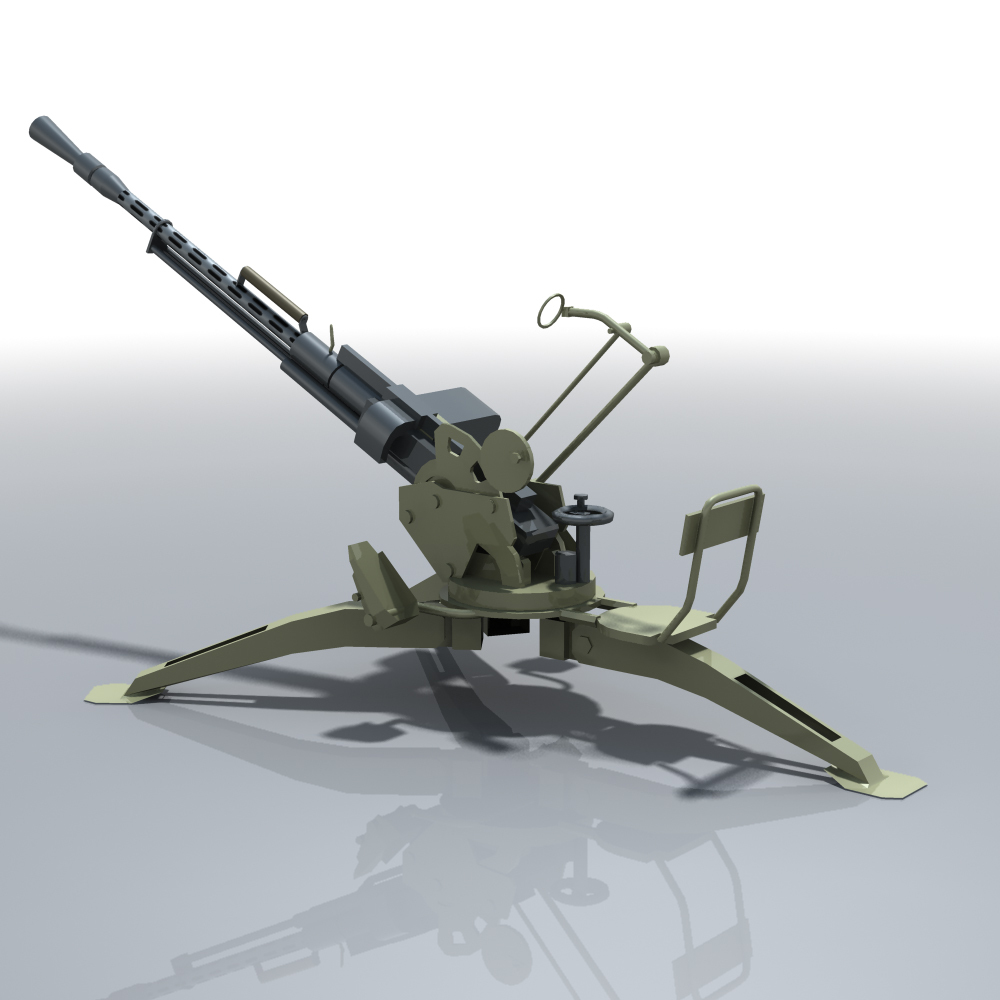 3d model zpu-1 gun afghanistan libya