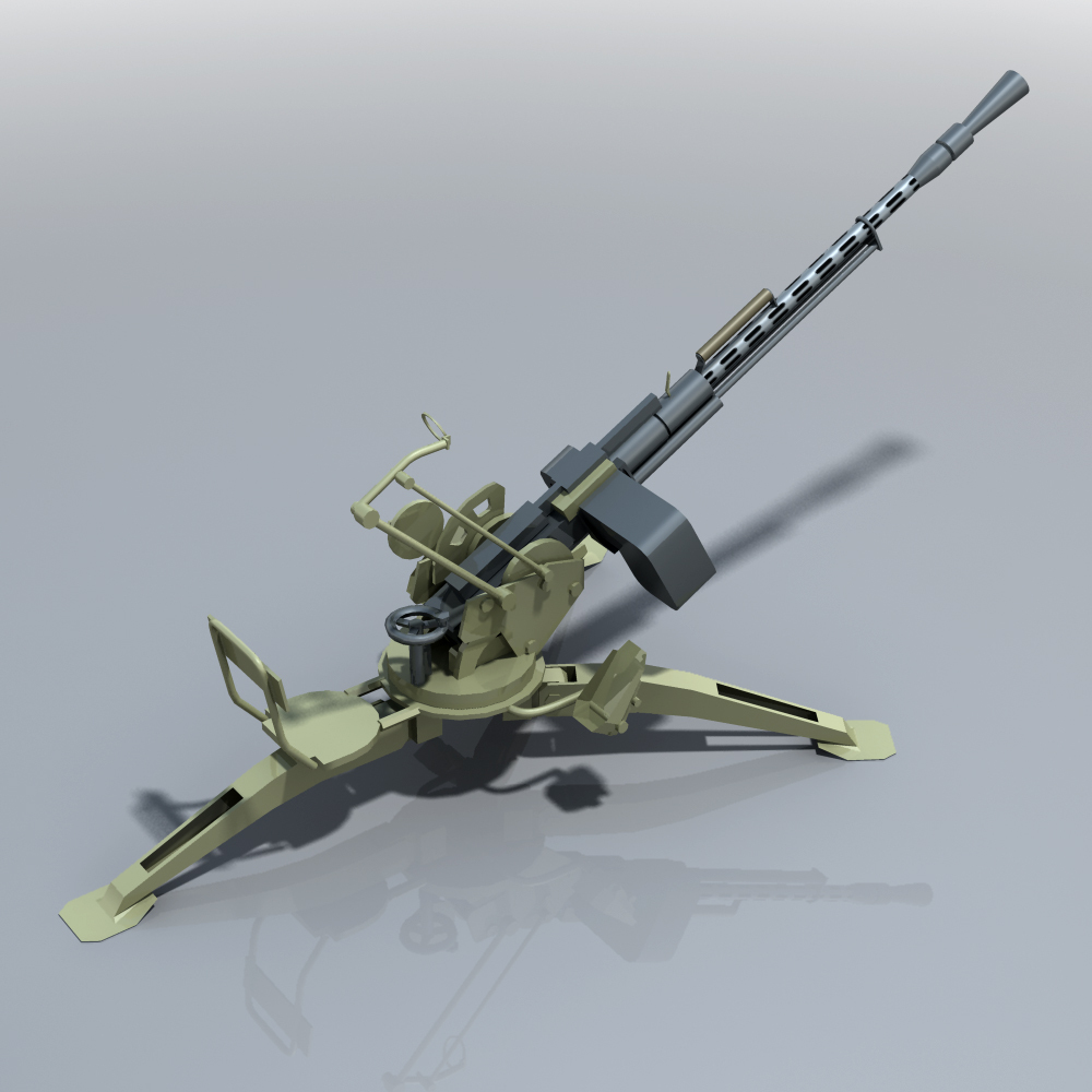 3d model zpu-1 gun afghanistan libya