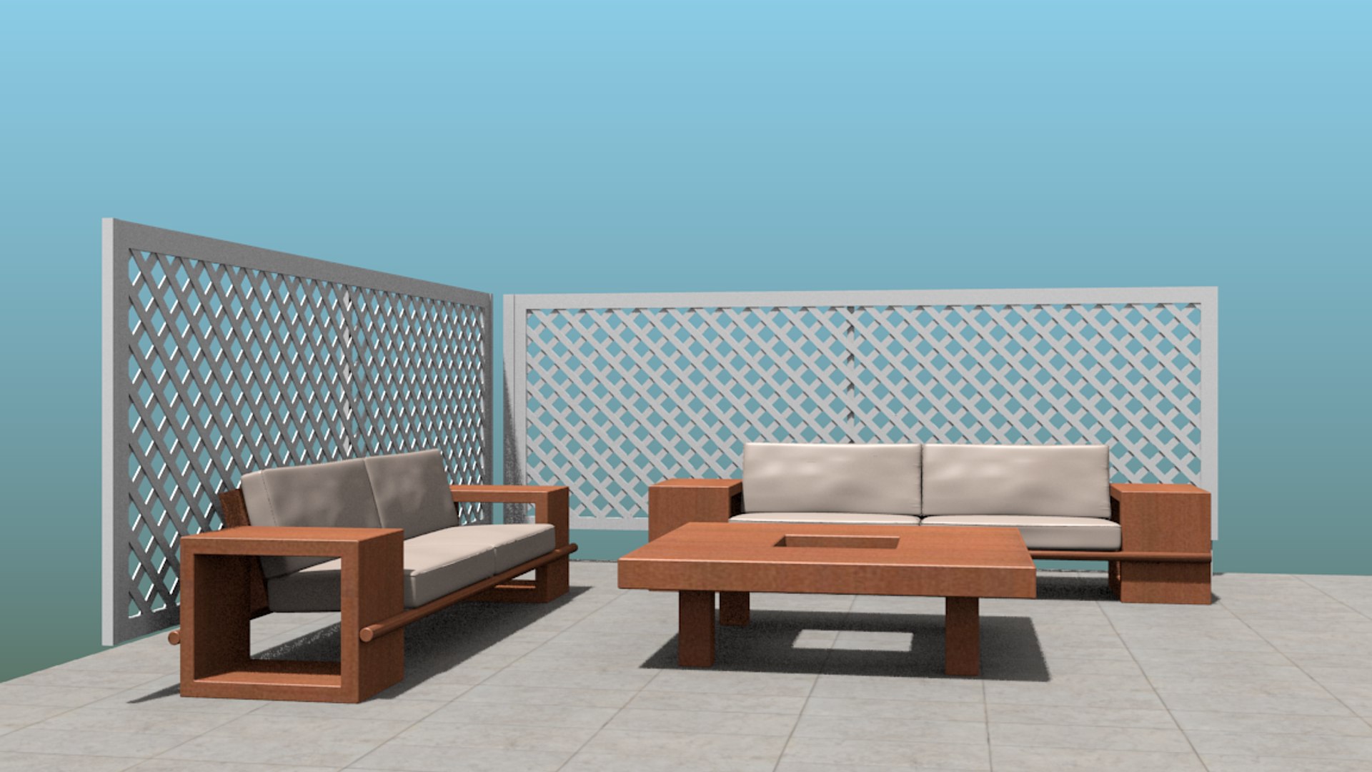 Garden terrace 3D - TurboSquid 1178140