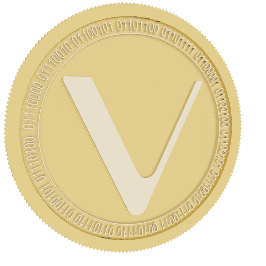 3D vechain gold coin model - TurboSquid 1461925