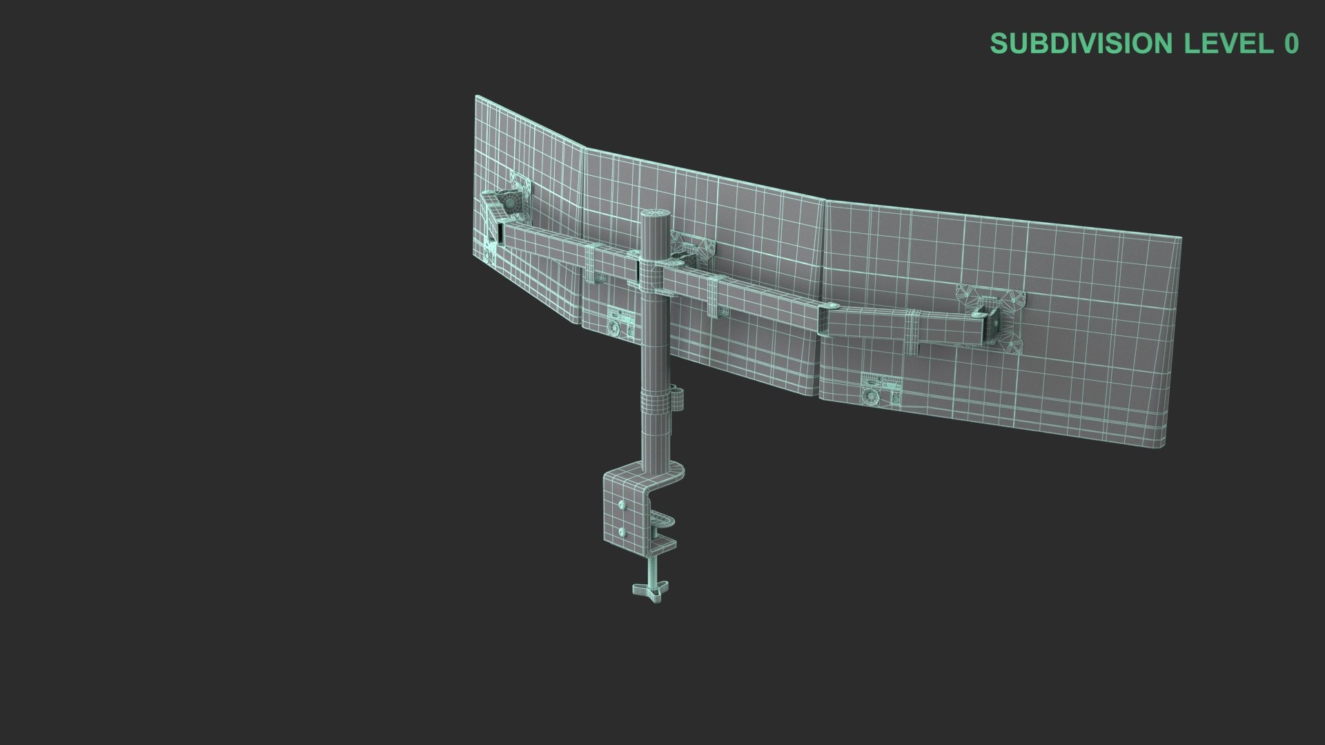 Triple Monitors With Stand Model - TurboSquid 2389843