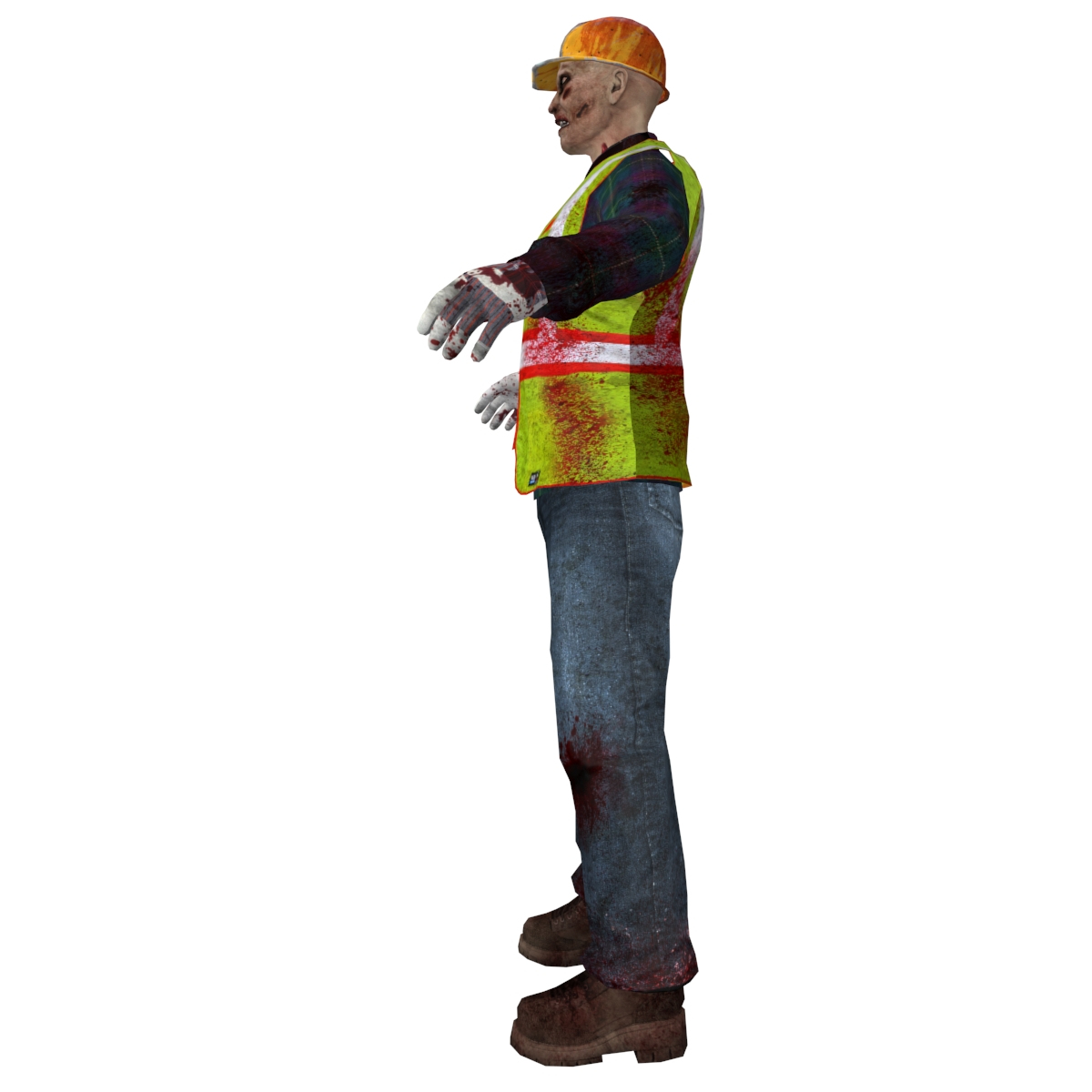 3d 3ds pack rigged worker zombies