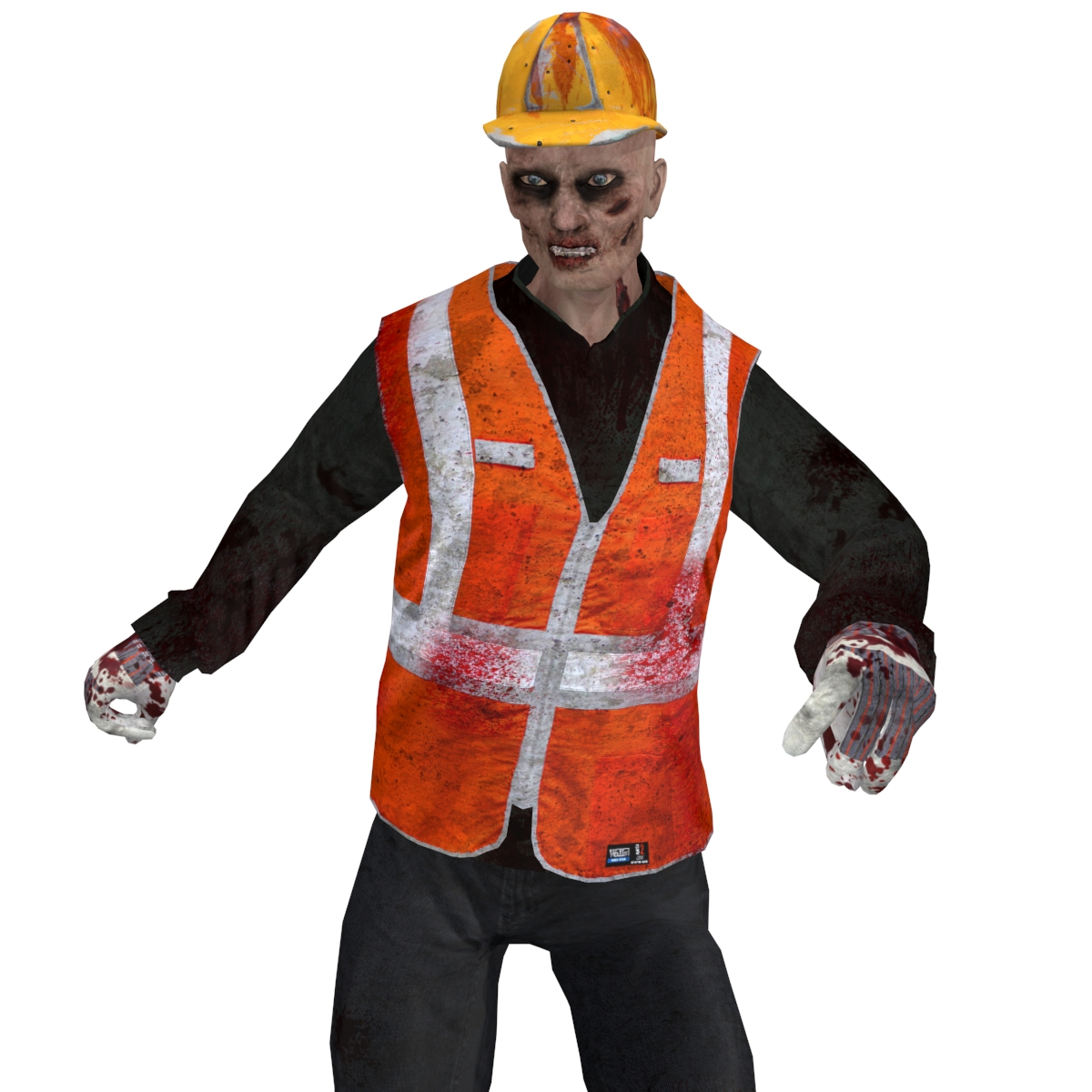 3d 3ds pack rigged worker zombies