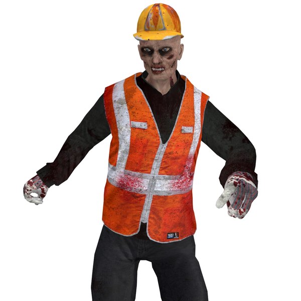 3d 3ds pack rigged worker zombies