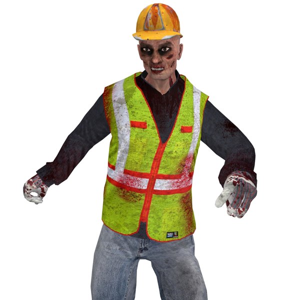 3d 3ds pack rigged worker zombies