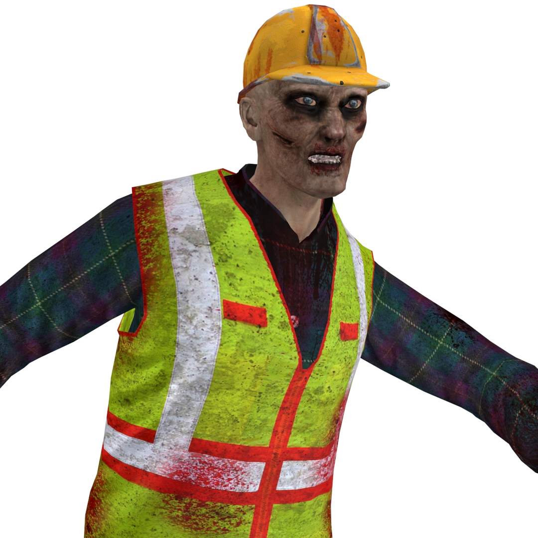 3d 3ds pack rigged worker zombies