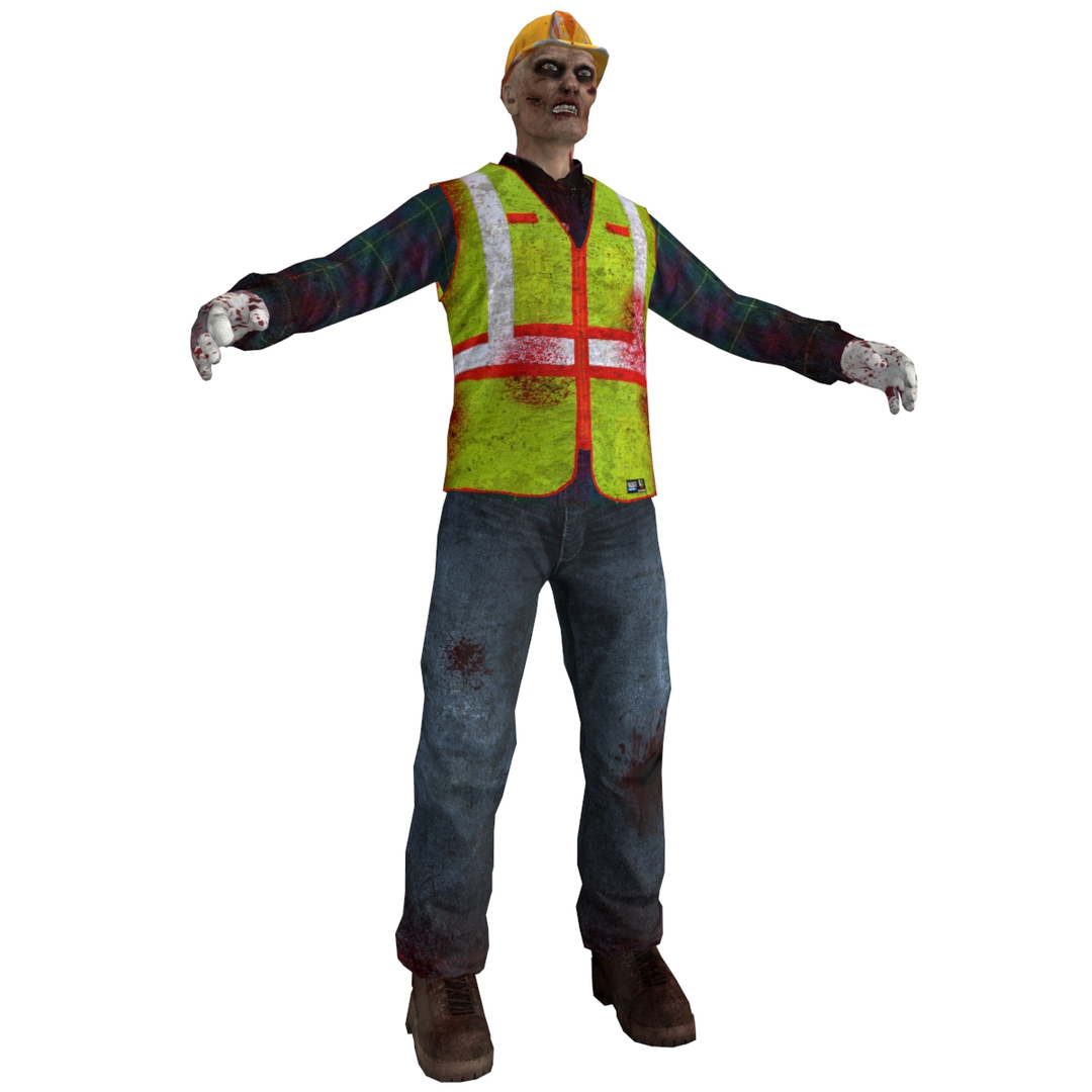 3d 3ds pack rigged worker zombies