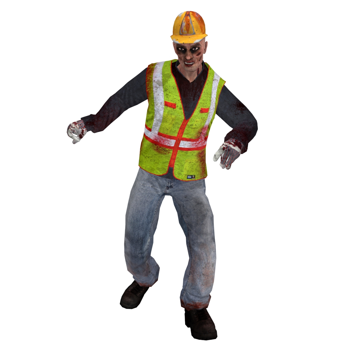 3d 3ds pack rigged worker zombies