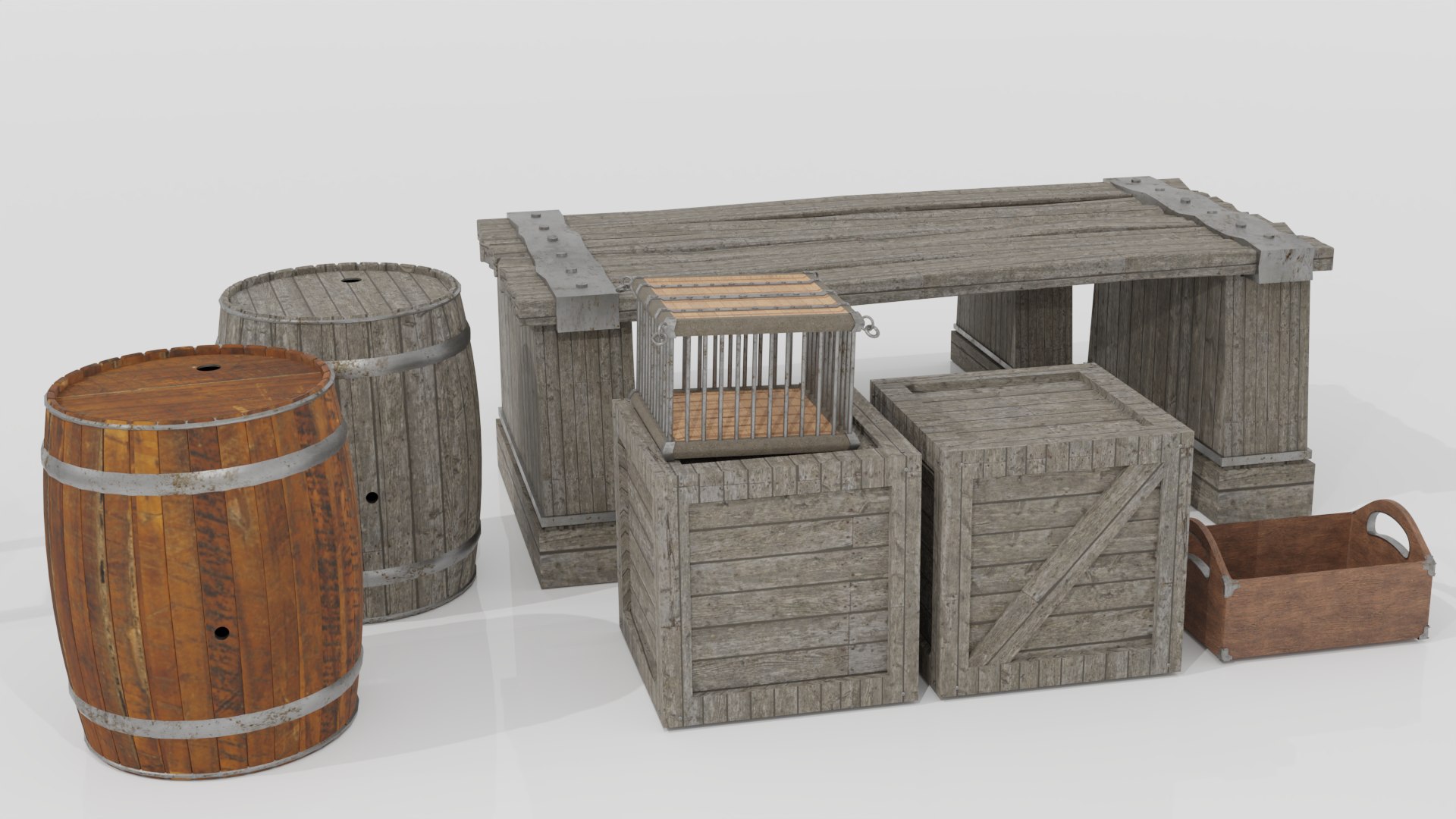 Medieval Pack Of Objects Model - TurboSquid 2170327