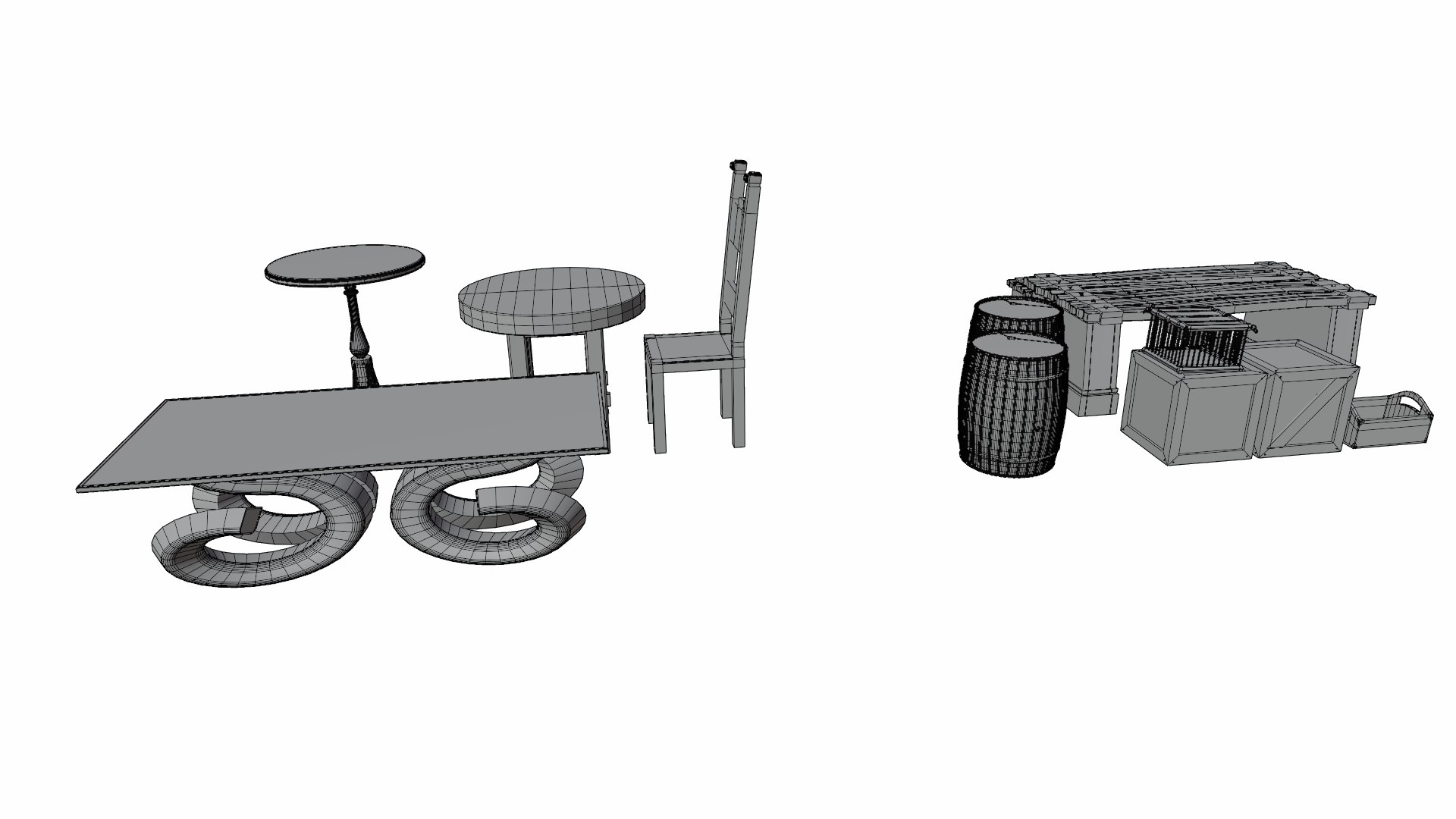 Medieval Pack Of Objects Model - TurboSquid 2170327