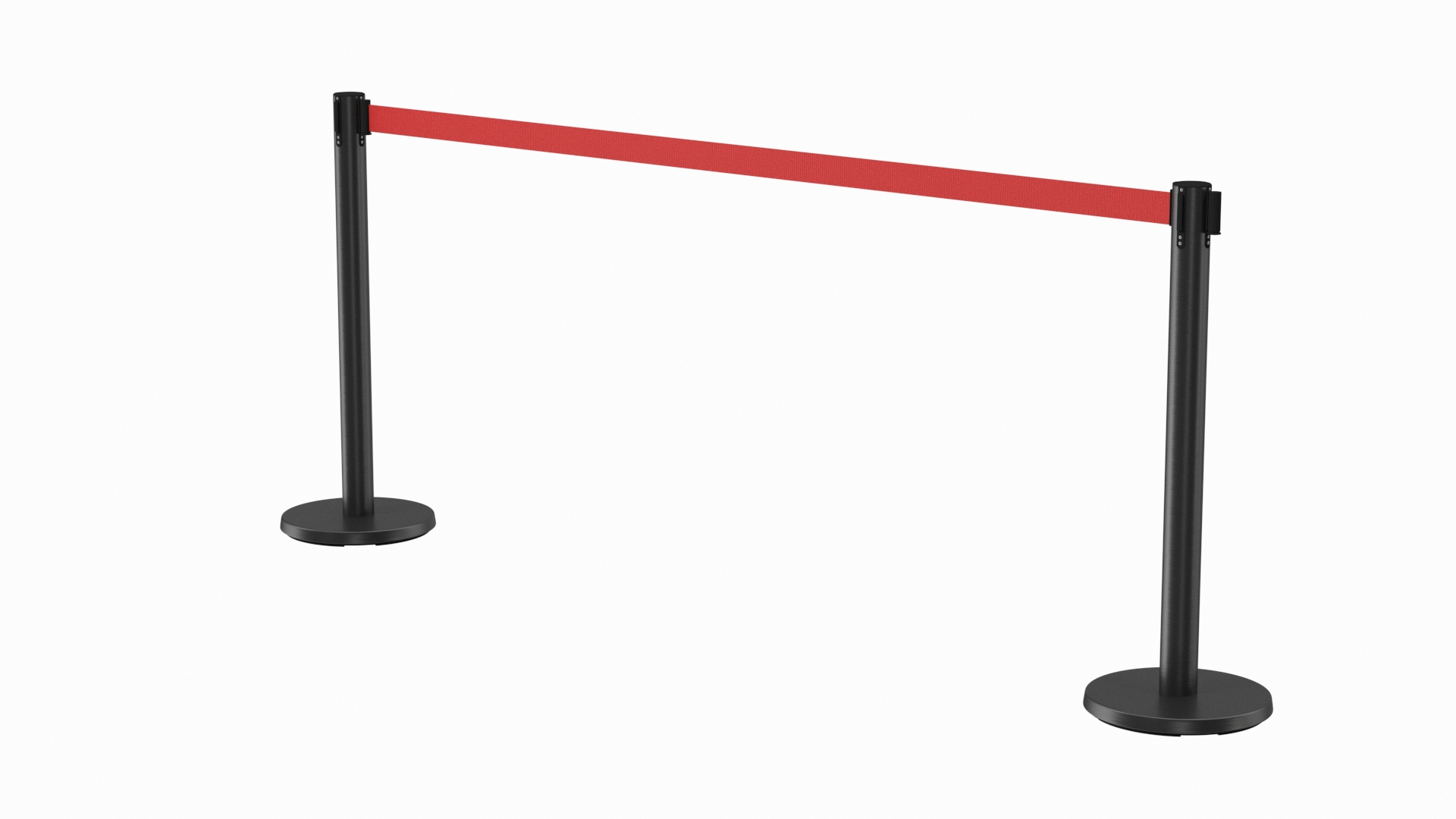 3D Black Flexibarrier Red Belt Stanchion Model - TurboSquid 2098051