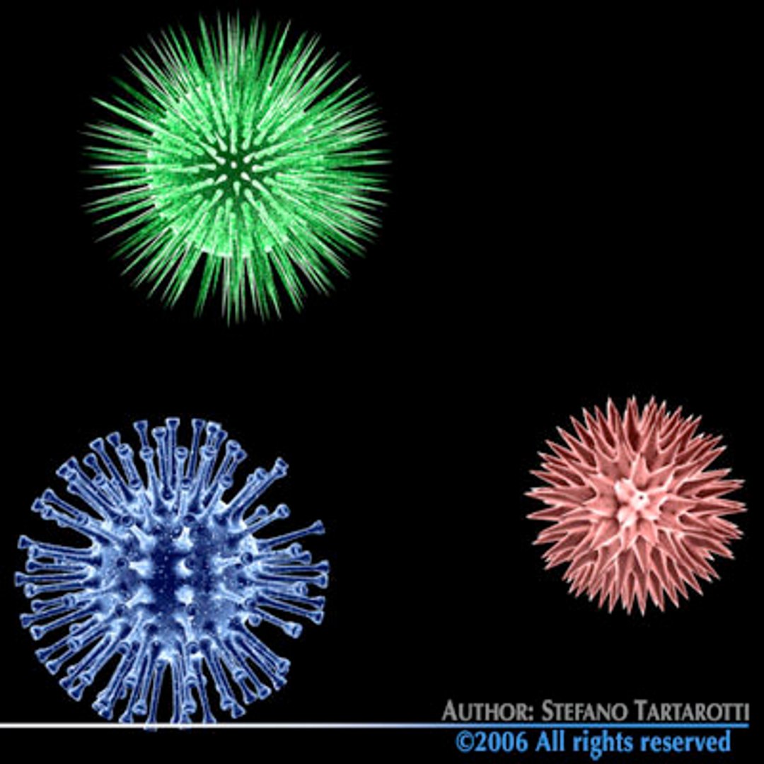 3d Microscope Cells Bacteria Virus Model